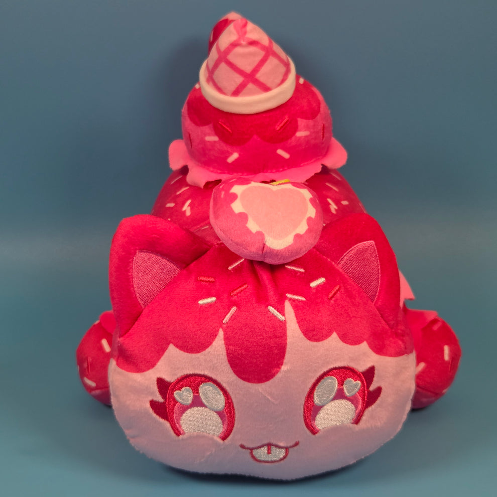 Aphmau MeeMeows Ice Cream 11" Plush - Strawberry Cat – Mini Mysterys