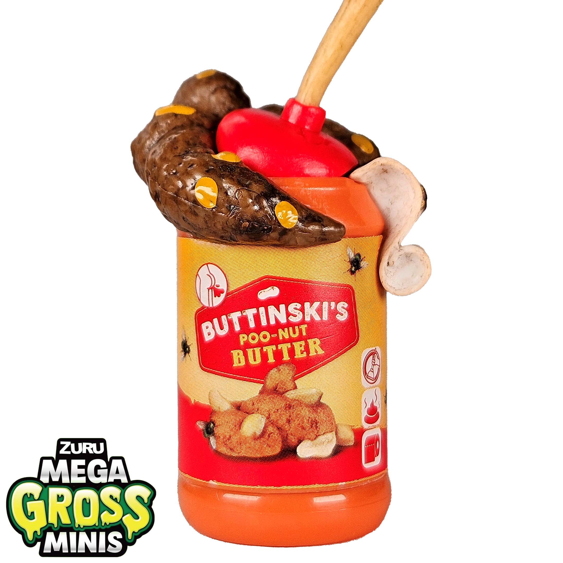 Mega Gross Minis Series 2 Miniatures - Buttinskis Poo-Nut Butter – Mini ...