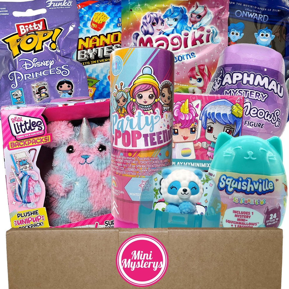 Toy Bundle inc Aphmau, Disney, Real Littles, Squishmallows, Funko Bitt ...